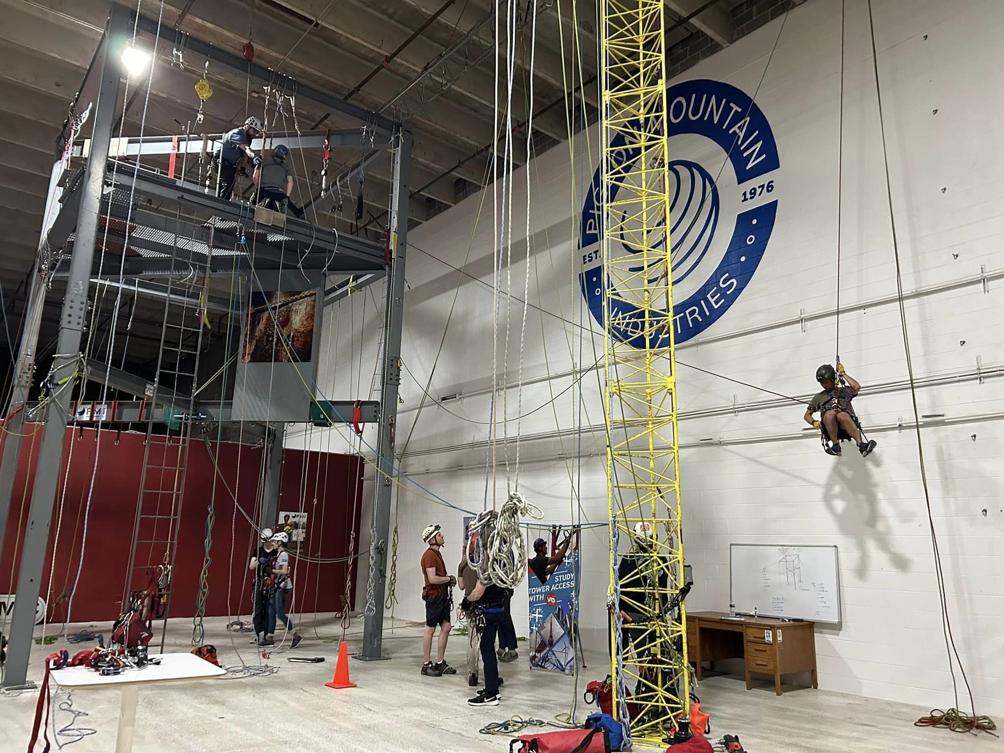 Climb – Indoor rappelling, rope ascending practice at Pigeon Mountain ...